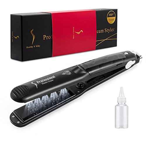 Steam Hair Straightener Flat Iron Professional Ceramic Tourmaline 2-in ...